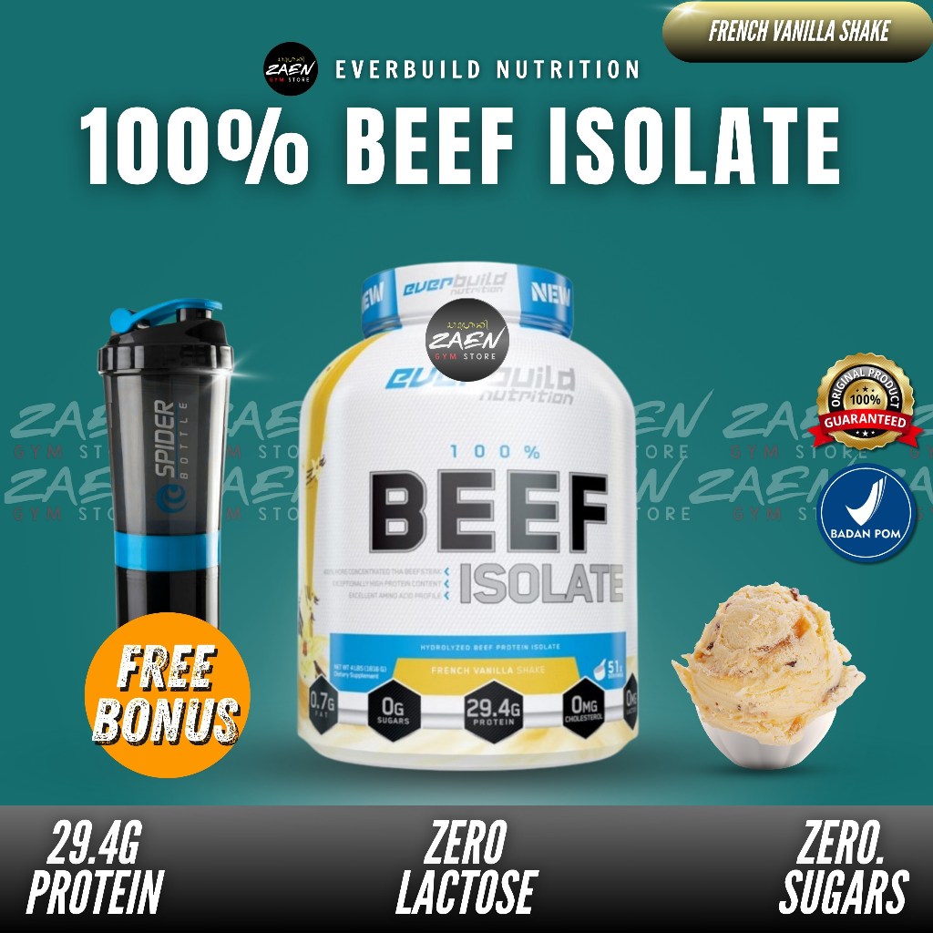 Jual Everbuild Beef Isolate 4 Lbs Whey Protein Isolate Ultra Premium ...