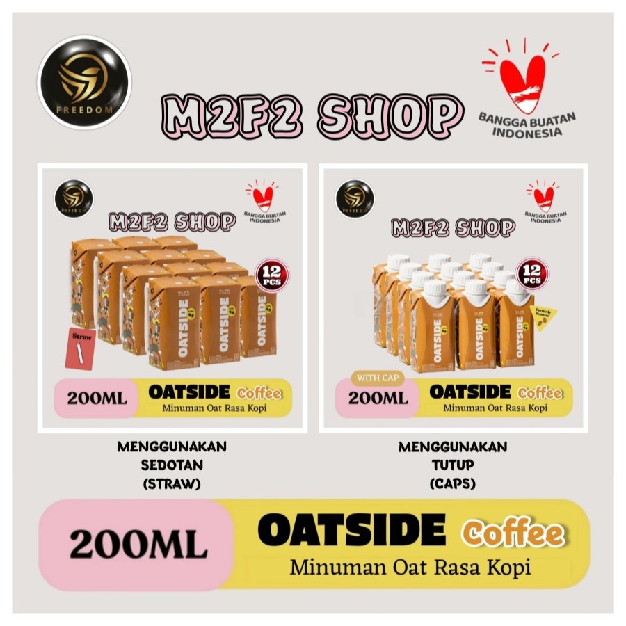 Jual OATSIDE Mini Coffee Oat Milk | Susu Gandum Kopi Kotak UHT - 200 ml ...