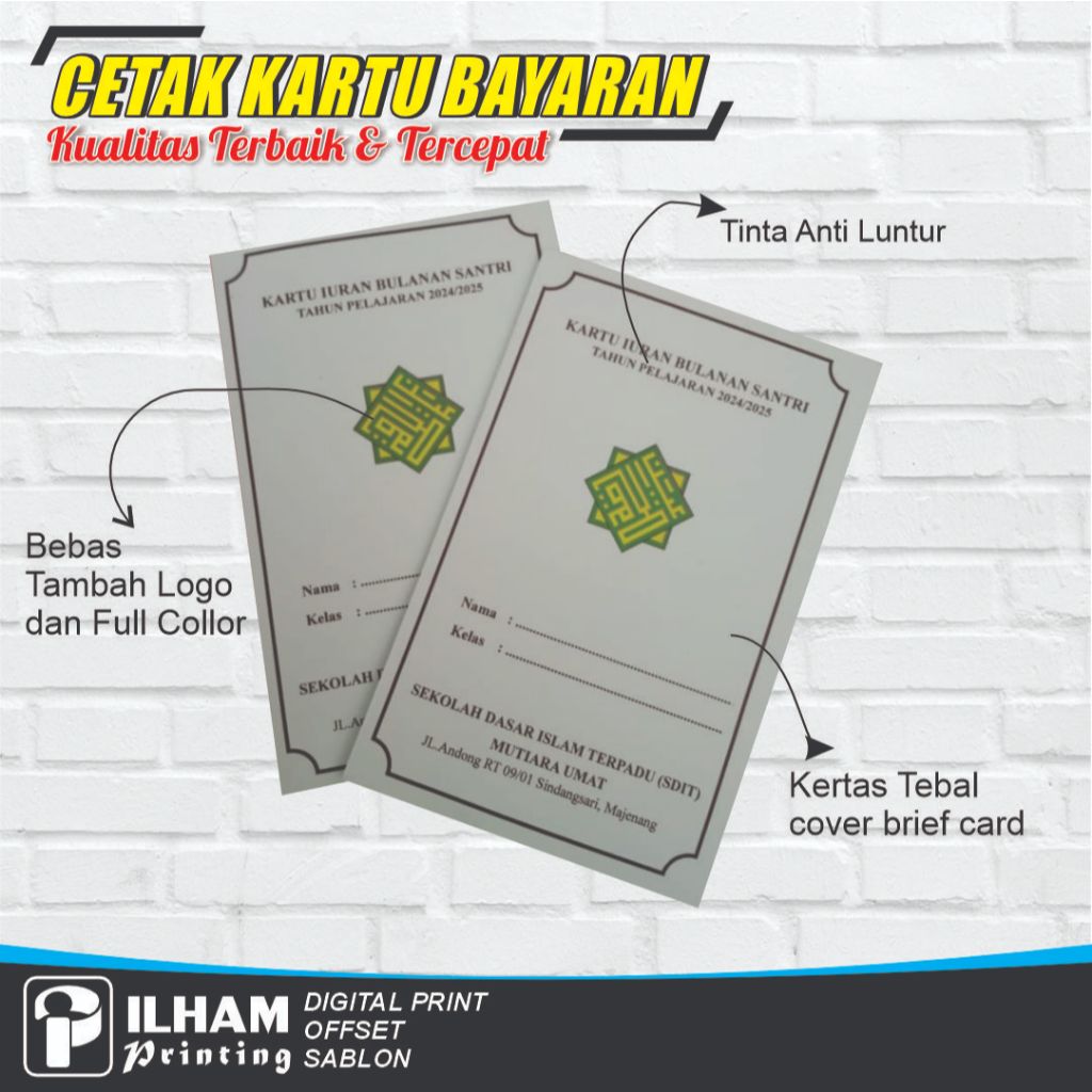 Jual Cetak Buku Bayaran Siswa, Bayaran Arisan, Buku tagihan Bank, Buku ...