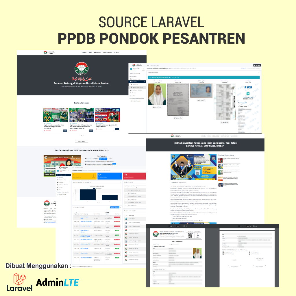 Jual Source Website Monitoring PPDB Pondok Pesantren dan CMS | Shopee ...
