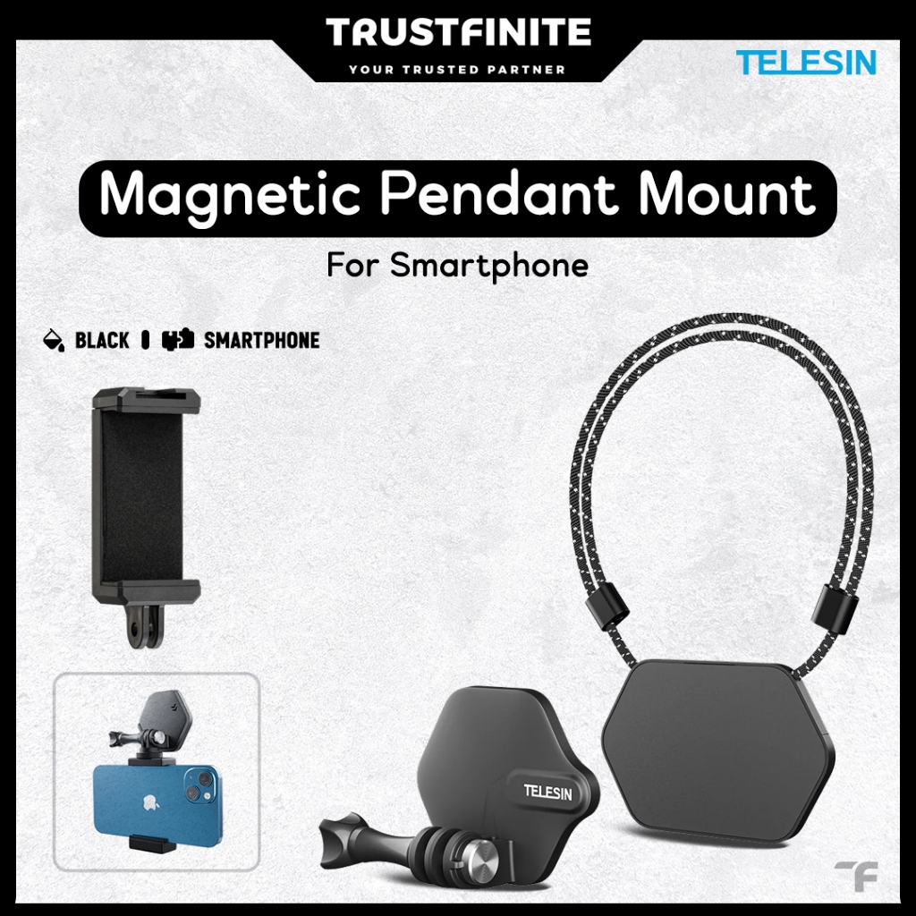 Jual TELESIN Magnetic Chest Snap Mount Magnetic Pendant Bracket Action ...