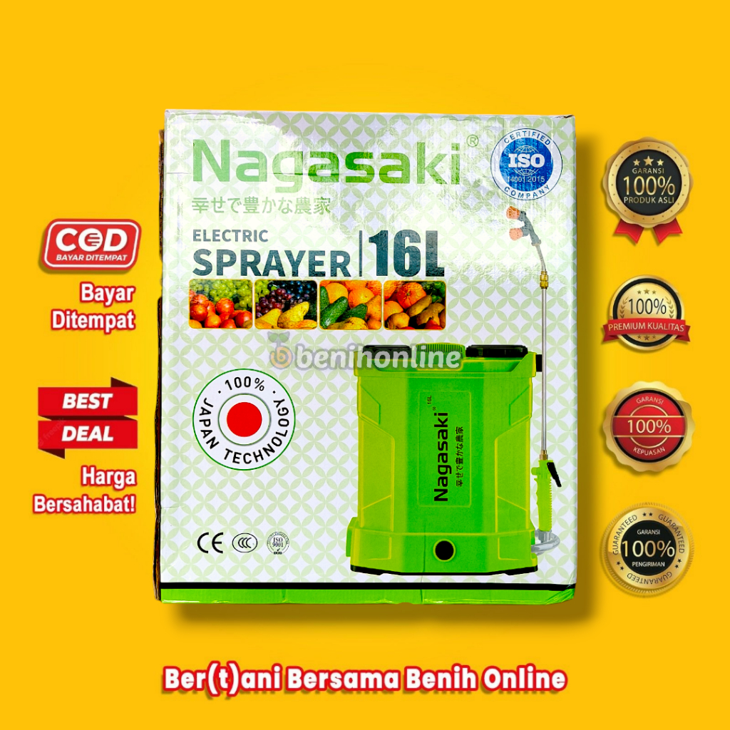 Jual TANGKI SPRAYER ELEKTRIK NAGASAKI 16 LITER KEMASAN BARU (Tanki Alat ...