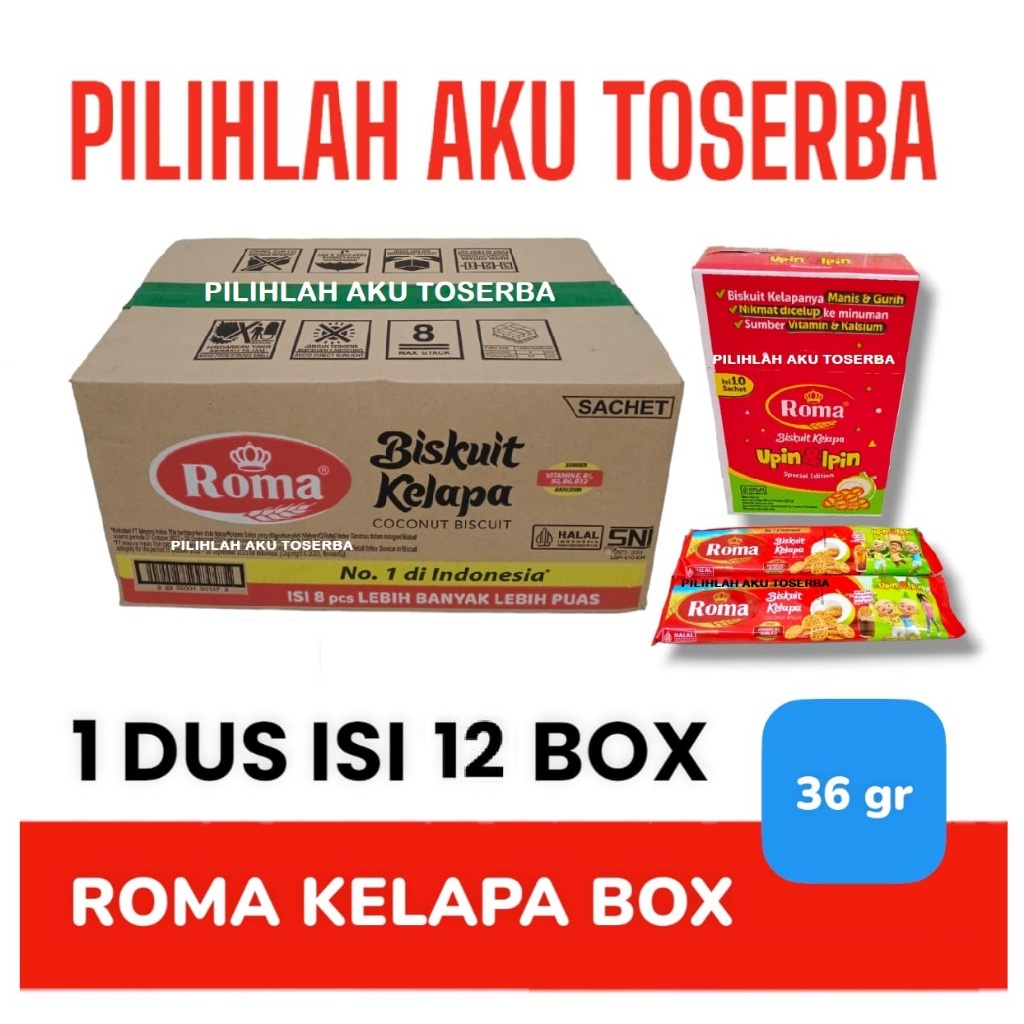 Jual Biskuit Roma Kelapa Renceng / Sachet kemasan BOX - ( HARGA 1 DUS ...