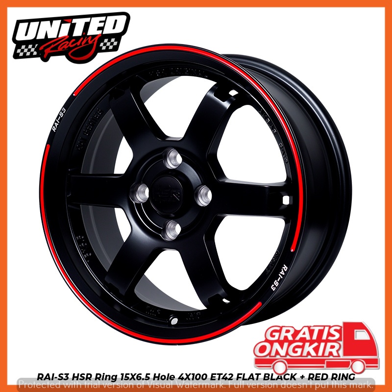Jual VELG MOBIL AGYA CALYA AYLA DATSUN ETIOS VALCO R15 HSR RAI S3 BLACK PCD 4 X100 R15 PELEK JDM ...