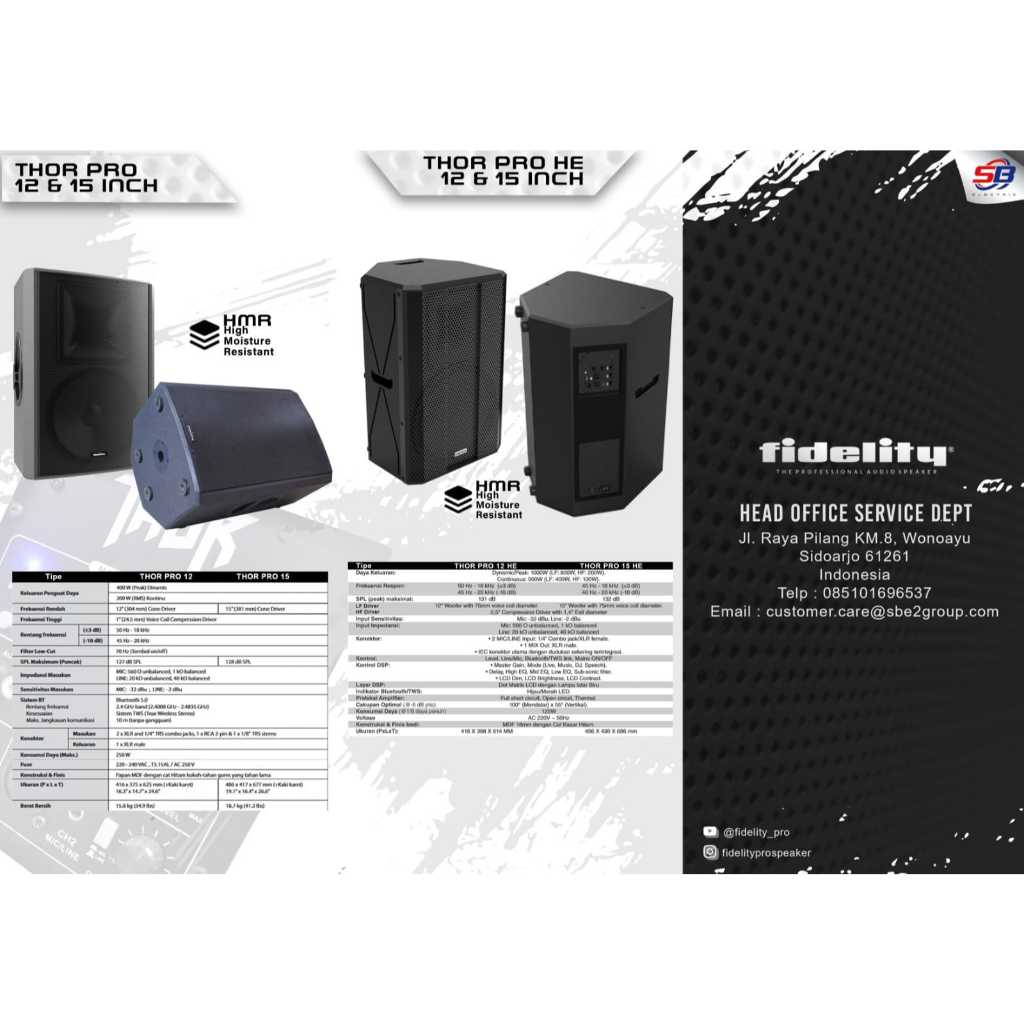 Jual SPEAKER FIDELITY THOR PRO 12 HE GARANSI RESMI | Shopee Indonesia