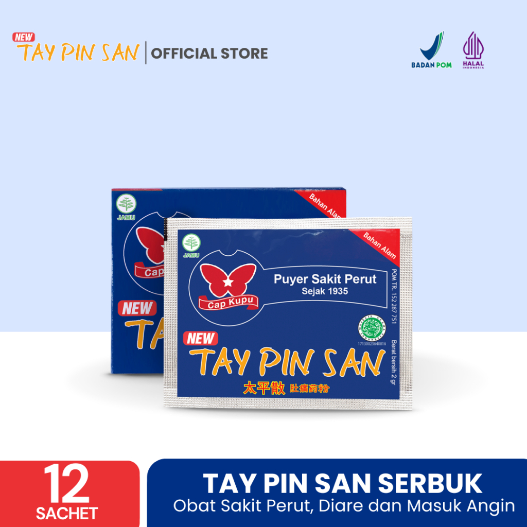 Jual Tay Pin San Serbuk 12 Sachet - Obat Sakit Perut & Diare | Shopee ...