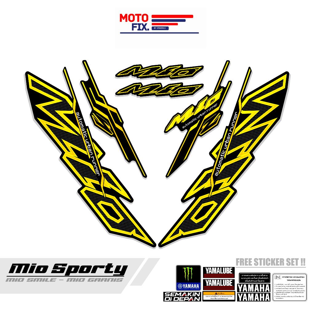 Jual Stiker Striping Decal Body Motor Yamaha Mio Sporty Atau Smile ...