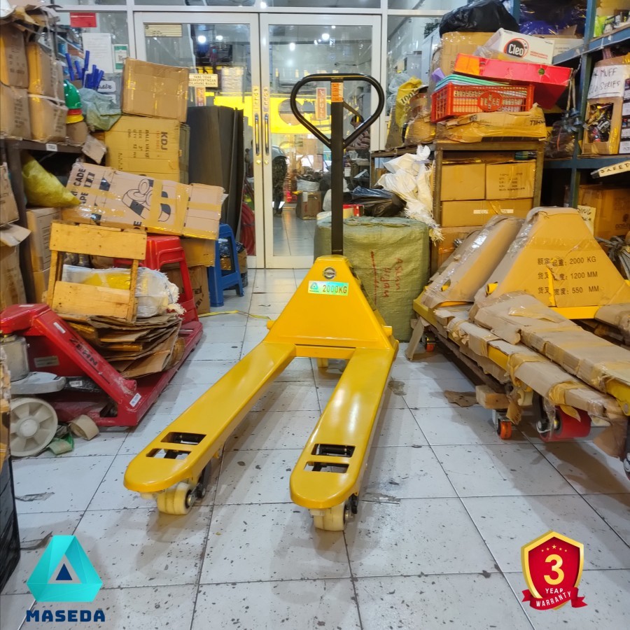 Jual HAND PALLET TRUCK 2 TON 2T550 2 TON NYLON Hand Pallet HandPallet Truck 2 TON Hand Stacker ...