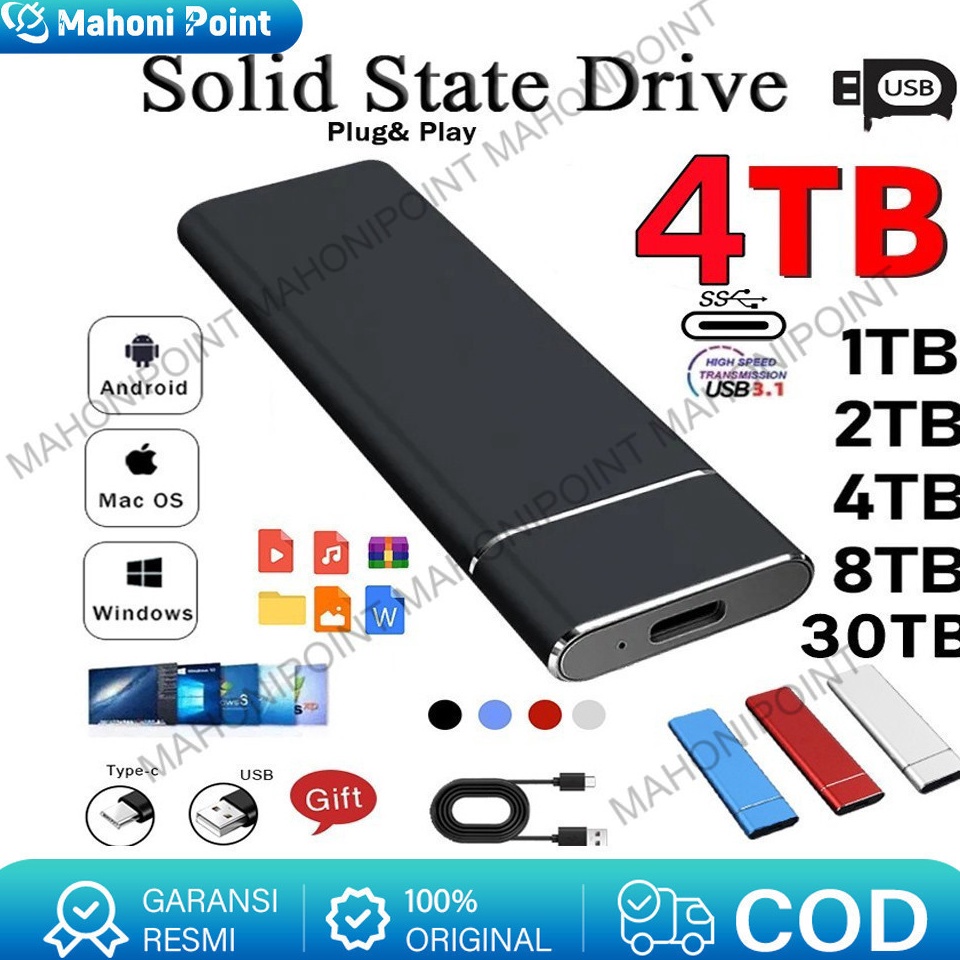 Jual USB 31 Ssd 4TB 3TB portable eksternal ssd eksternal dan Kecepatan Tinggi USB 31 C Terbuat ...