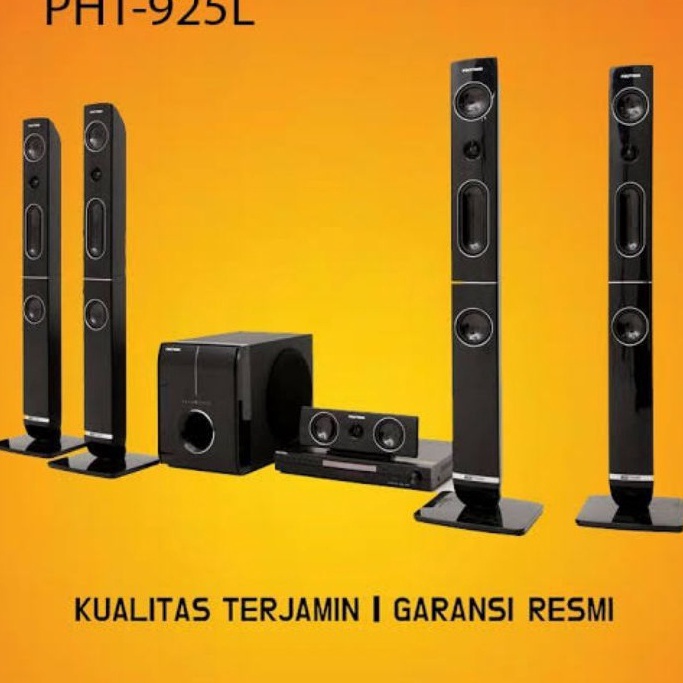 Jual POLYTRON HOME THEATER THEATRE 51 PHT 925 4 SPEAKER TOWER 1 XBR SUB ...