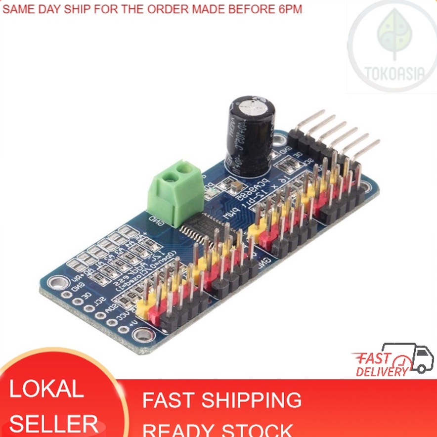 Jual Ready StockPCA9685 16 CH 12Bit PWM Servo Motor Driver Board ...