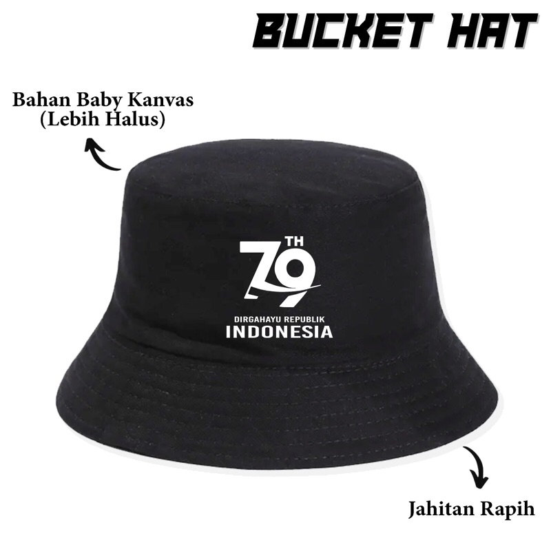 Jual BUCKET HAT Spesial HUT RI 79 Thn DIRGAHAYU REPUBLIK INDONESIA ...