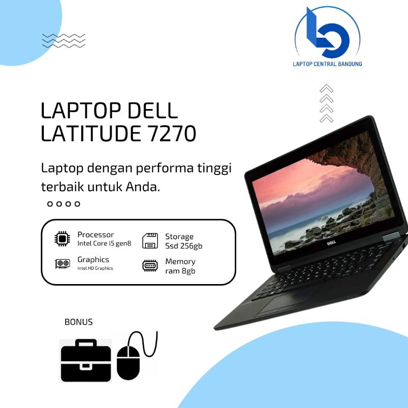 Jual Laptop Dell Latitude 7270 core i5 gen6 ram 8gb ssd 256gb original | Shopee Indonesia