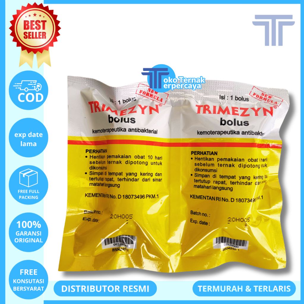 Jual TRIMEZYN BOLUS 1 BOLUS - Obat Pernafasan dan Pencernaan Diare ...