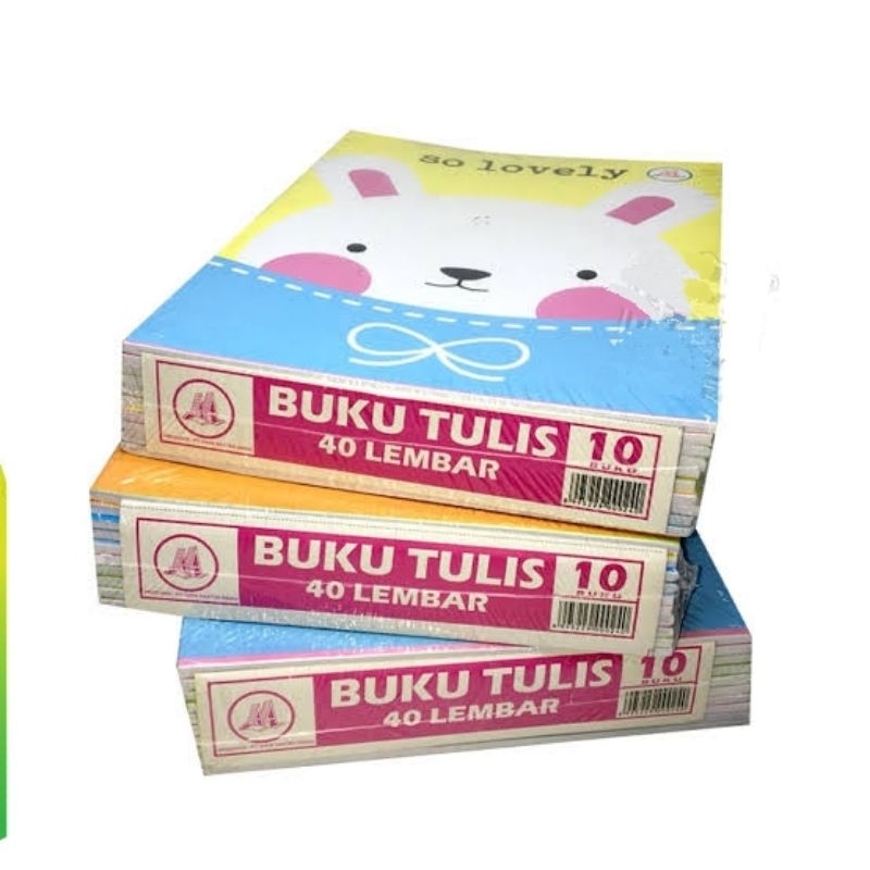 Jual Buku Tulis Pendek AA 40 Lembar (1 Pack Isi 10 Buku) | Shopee Indonesia