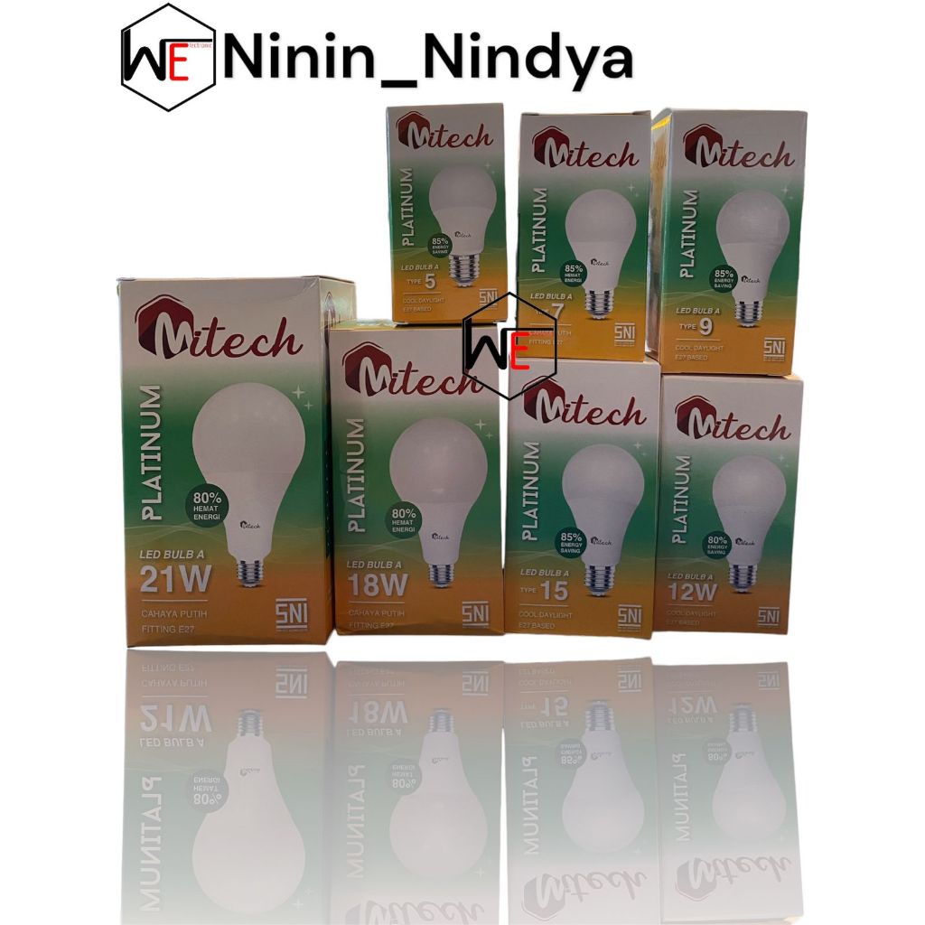 Jual Lampu Led MiTech Platinum A BULB 5w 7w 9w 12w 15w 18w 21w Cahaya ...