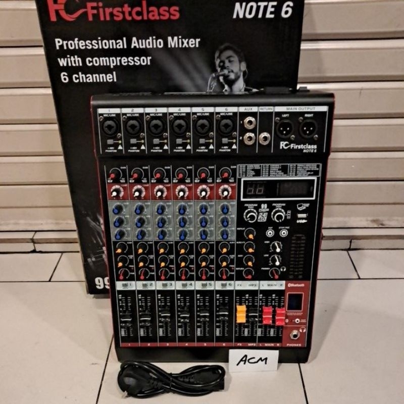Jual MIXER AUDIO FRISTCLASS NOTE6 MIXER 6 CHANNEL BLUETOOTH WITH COMPRESSOR ORIGINAL NOTE 6 ...