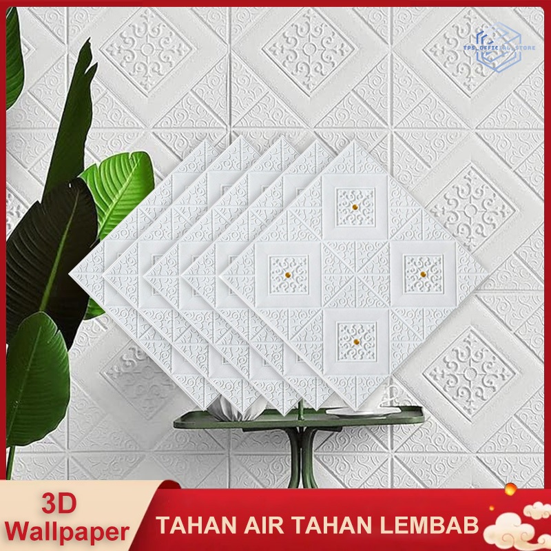 Jual Wallpaper 3D FOAM 70x70cm / Wallfoam Batik / Wallpaper Dinding 3D ...