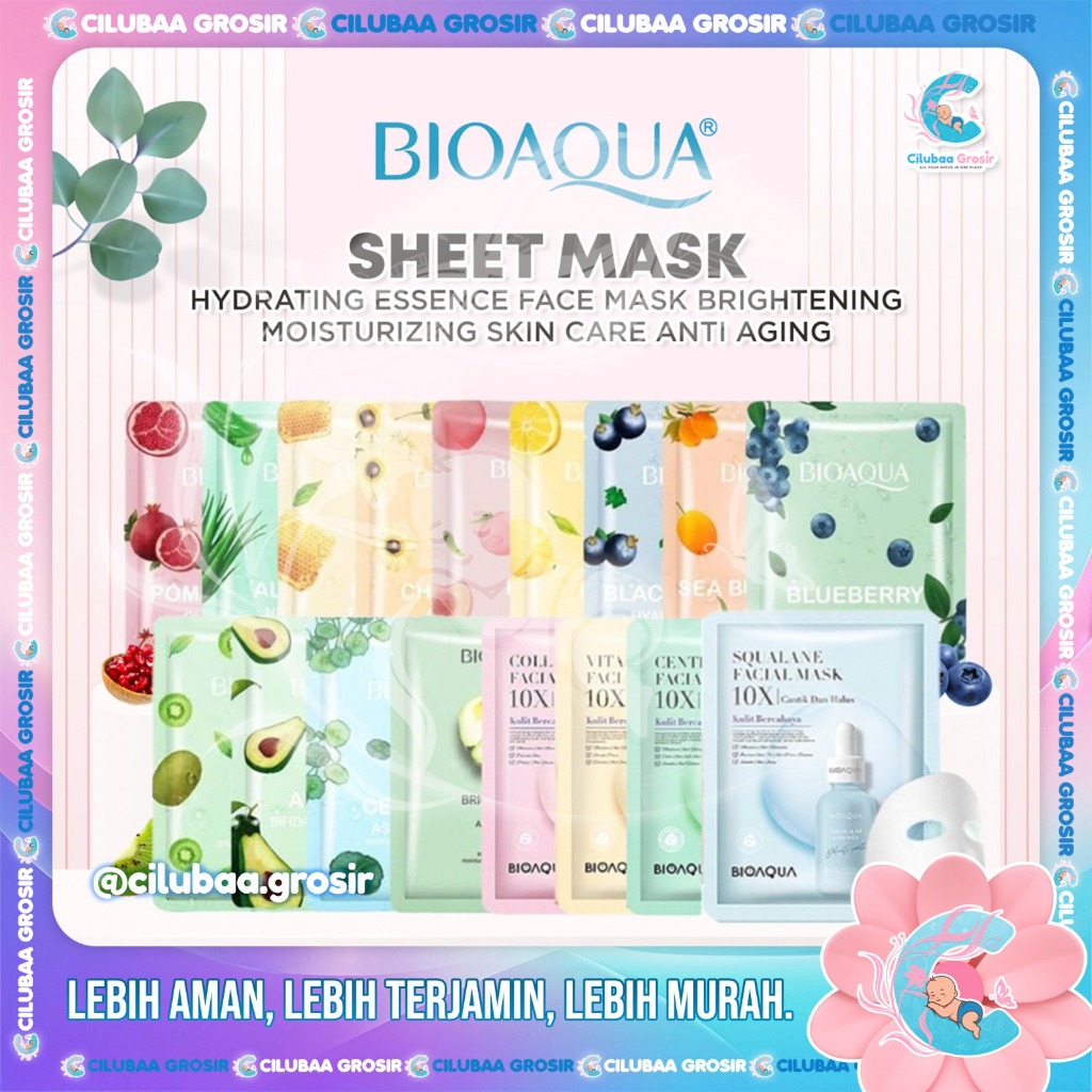 Jual BIOAQUA Sheet Mask Hydrating Essence Face Mask Brightening Moisturizing Skin Care Anti ...