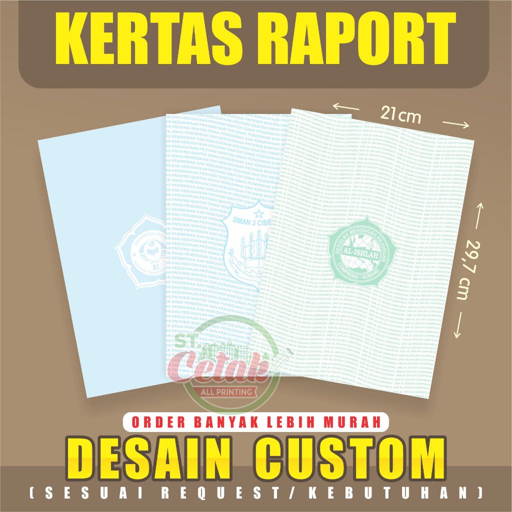 Jual Kertas Raport A4 | HVS 80gsm | Cetak : SATU WARNA | Shopee Indonesia
