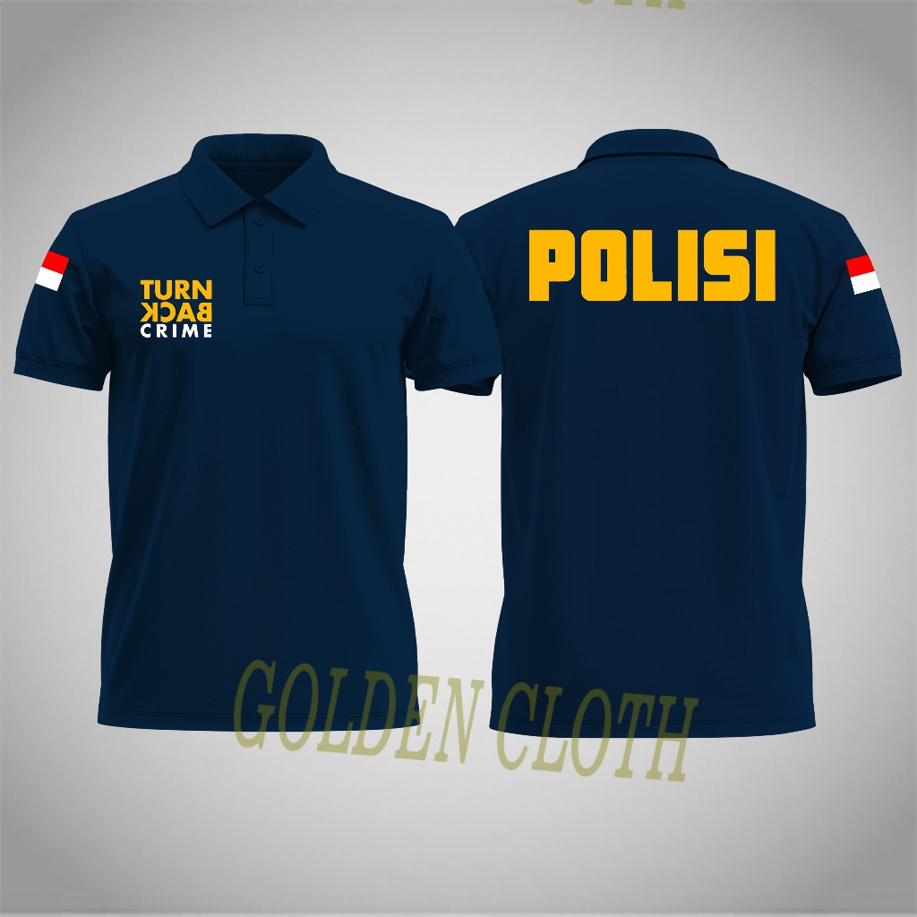 Jual Baju Kaos Polisi / Polo Shirt Polisi / Kaos Kerah Polisi TURN BACK ...