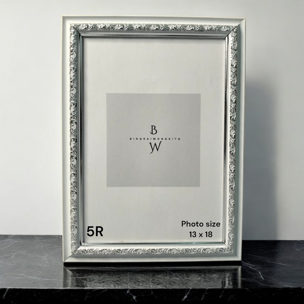 Jual Bingkai MD Putih Silver 5R||Bingkai Favorit||Bingkai Cantik||Frame ...