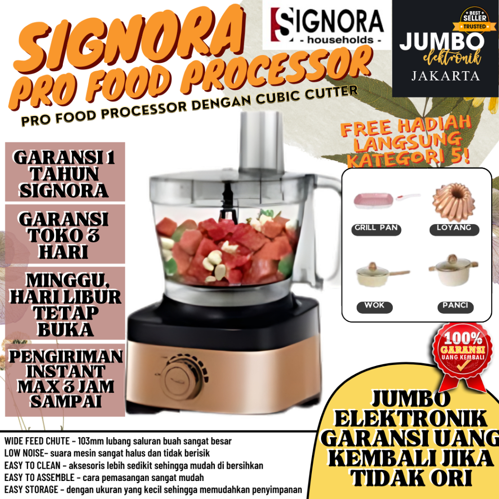 Jual FREE HADIAH Signora Pro Food Processor Pro Cubic Cutter Signora ...