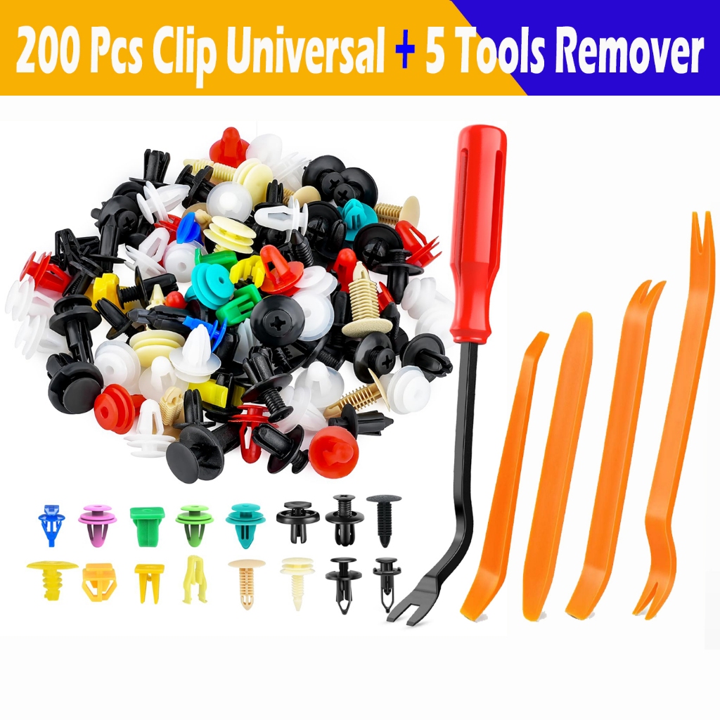 Jual Baut Rivet Plastic Mobil Universal Plastik 200pcs Dengan Alat ...