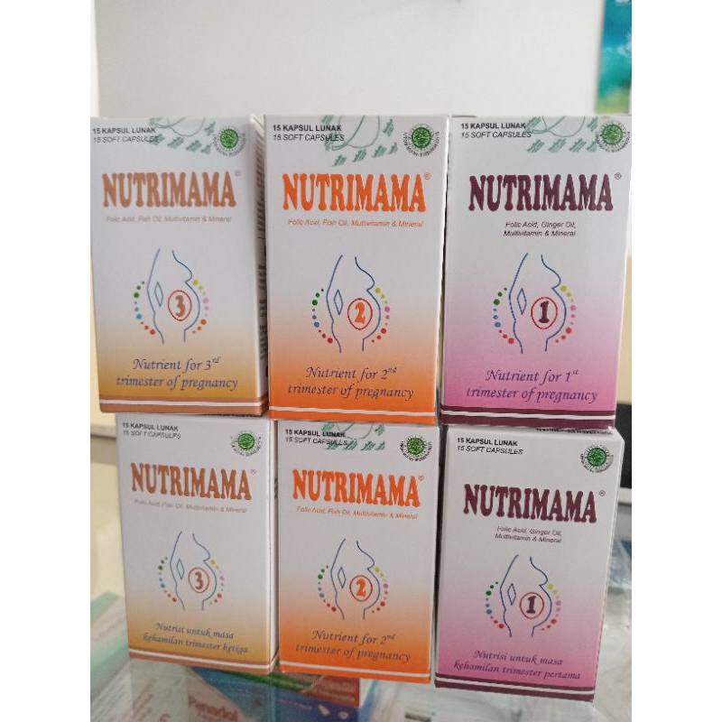 Jual Nutrimama 1,2,3perbotol isi 15 kapsul untuk Nutrisi pada masa kehamilan Trimester 1,2,3 ...