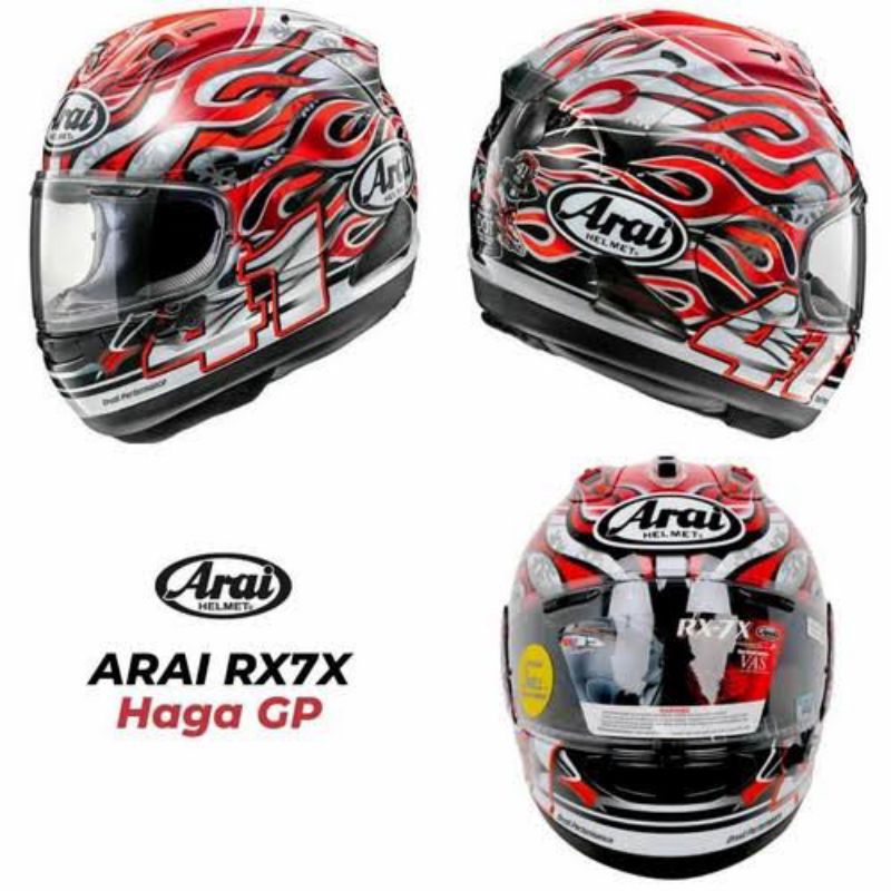 Jual Helm Fullface Arai RX7X Haga GP Original Japan | Shopee Indonesia