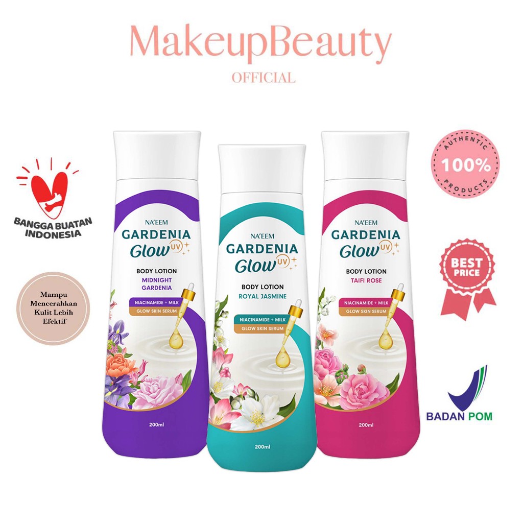 Jual NAEEM Gardenia Glow Body Lotion 200ml | Shopee Indonesia