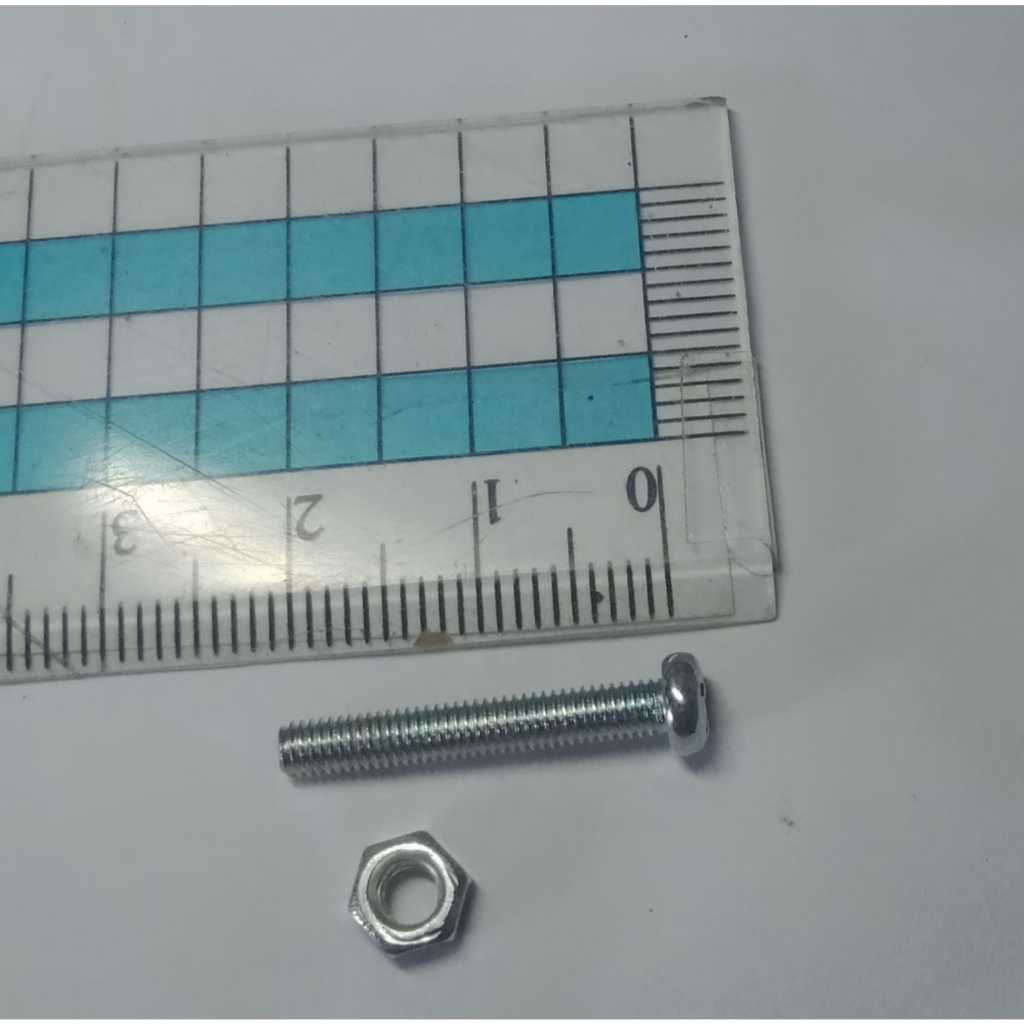 Jual baut jp 3mm x 20mm baut dan mur sepasang | Shopee Indonesia