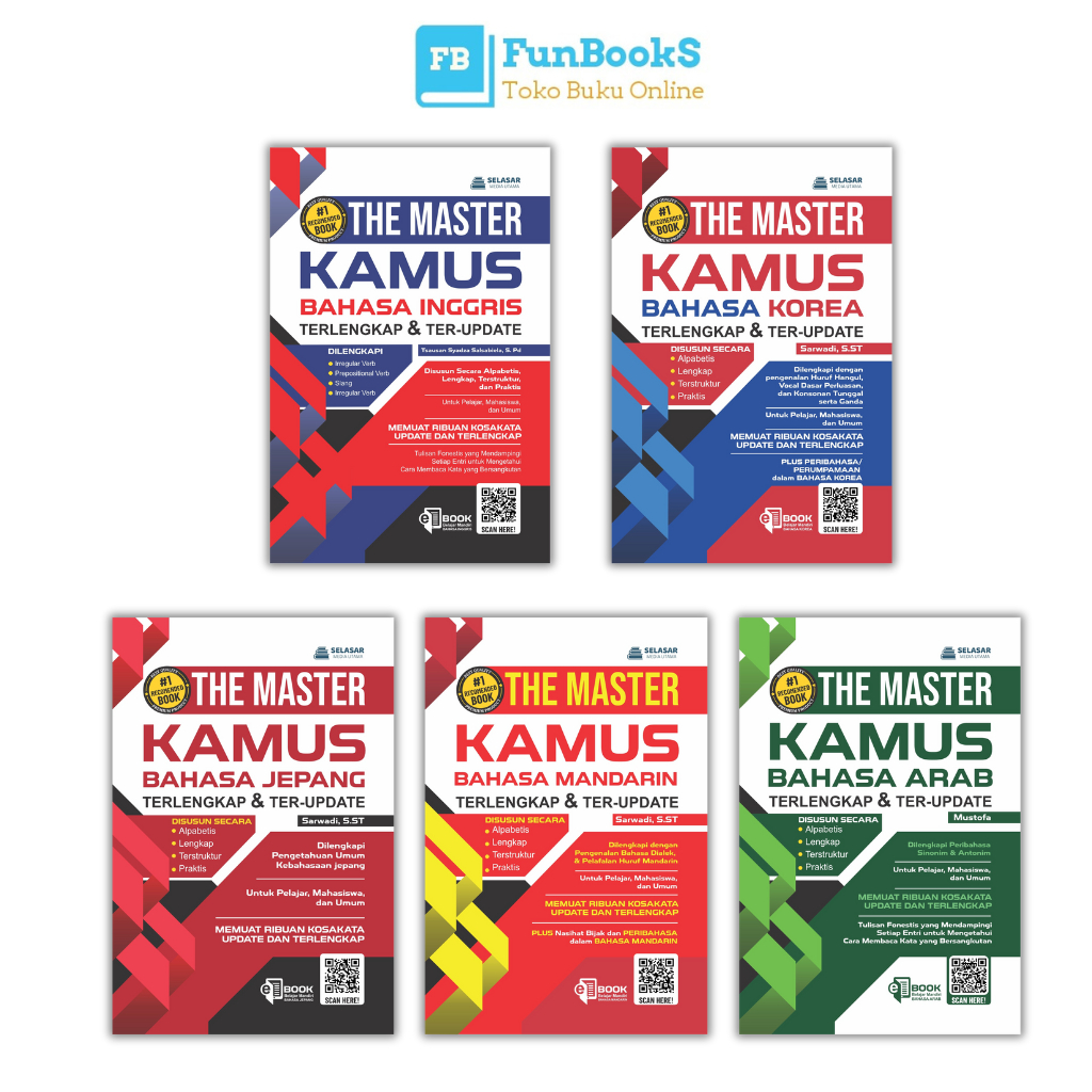 Jual The Master Kamus Bahasa Inggris, Korea, Jepang, Mandarin, Arab ...