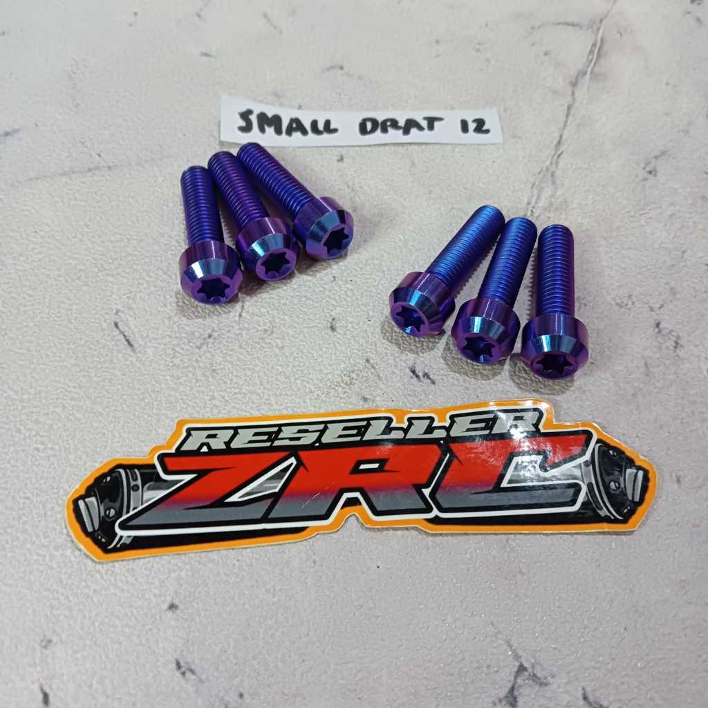 Jual Baut Titanium GR5 Small Head Drat 12 atau M8 Original viet / Baut Titanium Small Drat 12 M8 ...