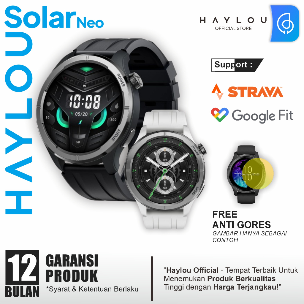 Jual Haylou Solar Neo smartwatch dengan Fitur SpO2 dan Panggilan ...