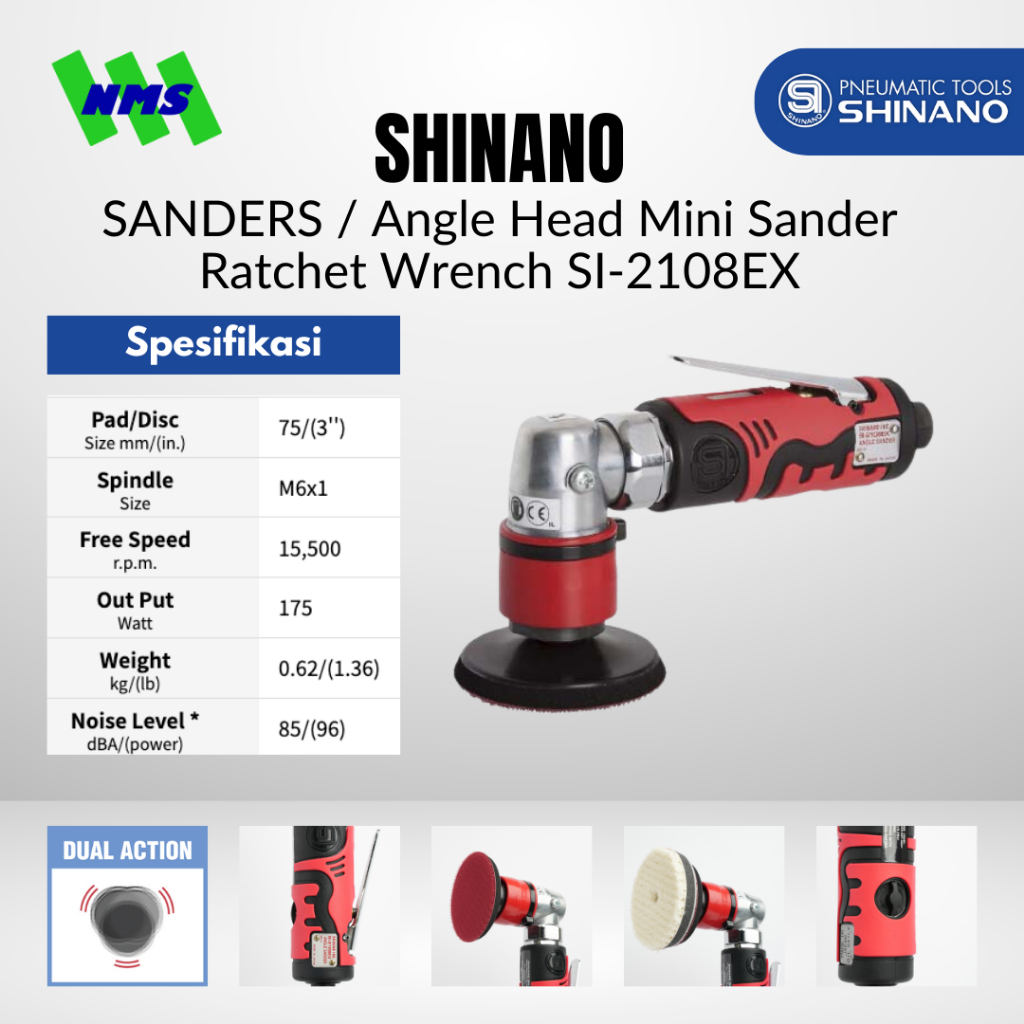 Jual MINI SANDER Shinano SI-2108EX Angle Head 3" Mesin Amplas Angin ...