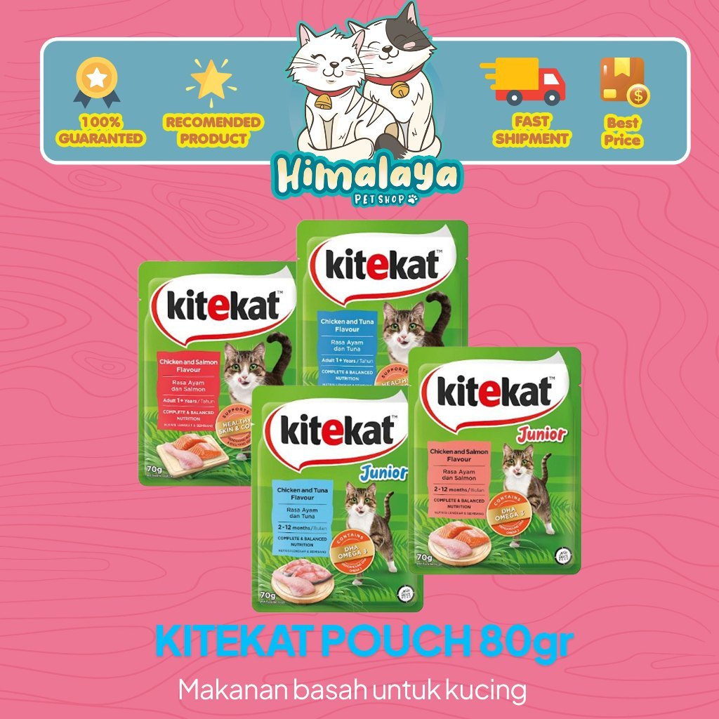 Jual Makanan Basah Untuk Kucing KITEKAT Pouch 70 gr 1 Dus Isi 28 Pcs ...