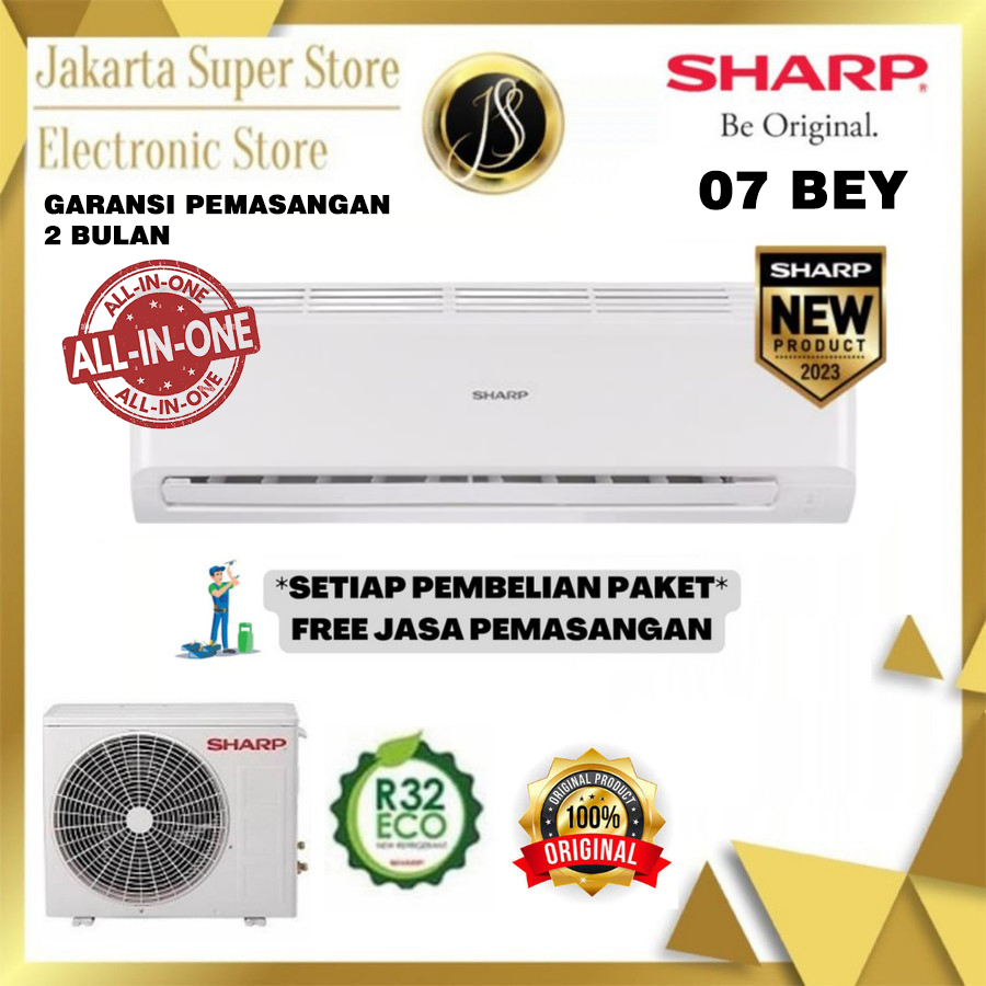 Jual AC SHARP AH-A 07 BEY 3/4 PK R32 STANDARD | Shopee Indonesia