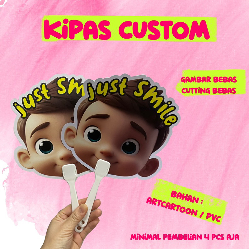 Jual kipas custom / kipas pvc custom / kipas artcartoon custom | Shopee ...