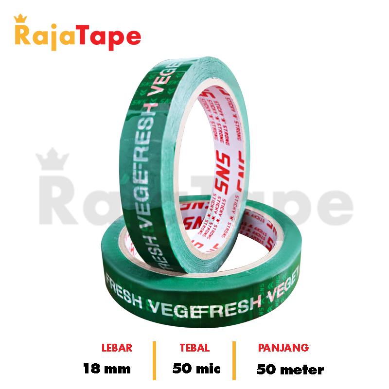 Jual Isolasi / Solatip SAYUR / Fresh Vegetable Tape 18 Mm x 50 Meter x ...