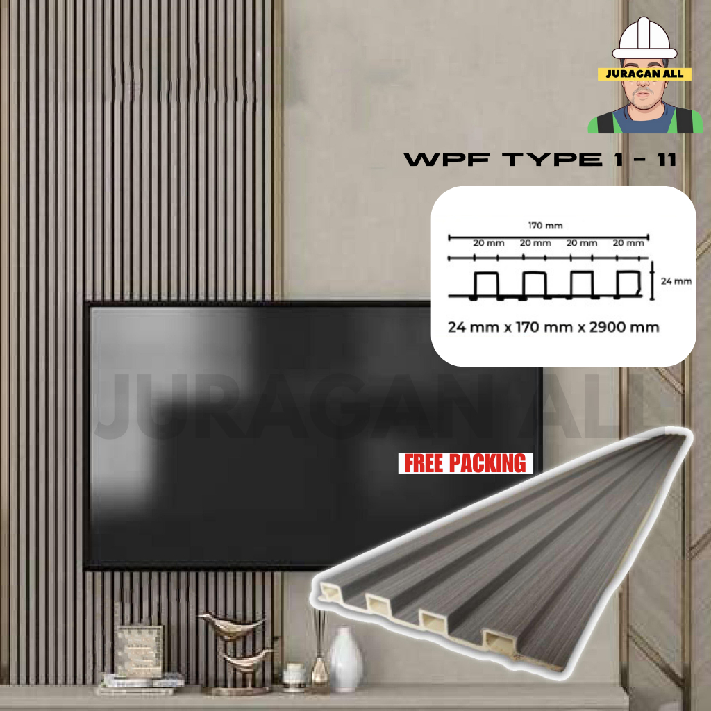 Jual WPC WALL PANEL 3 METER 3D (PREMIUM) (2900 x 170 x 24mm) / WPC ...