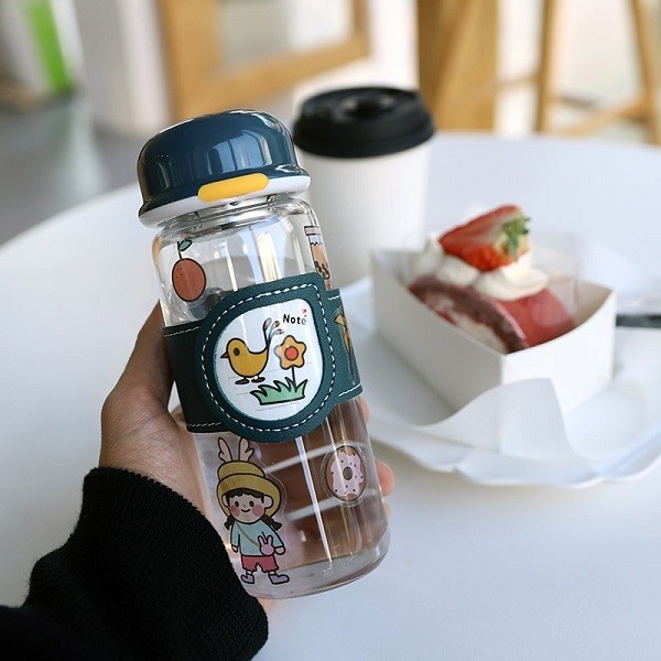 Jual Botol Minum Kaca Estetik - Botol Kaca Susu - Glass Bottle - Botol ...