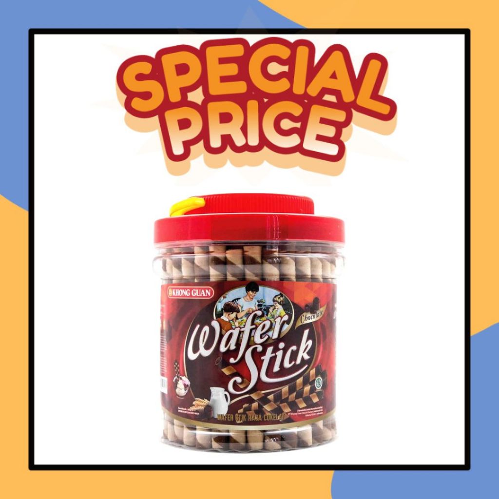 Jual KHONG GUAN WAFER STICK CHOCO 500gr Wafer Stick Roll Cream ...