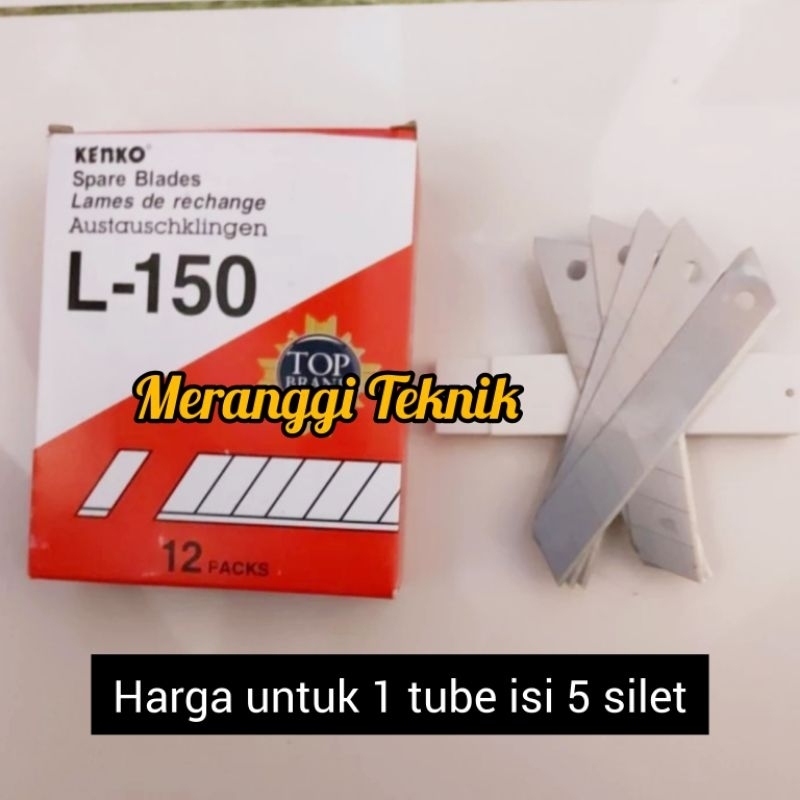 Jual id2976 Isi cutter kater besar Kenko L-150 1 tube isi 5 silet ...