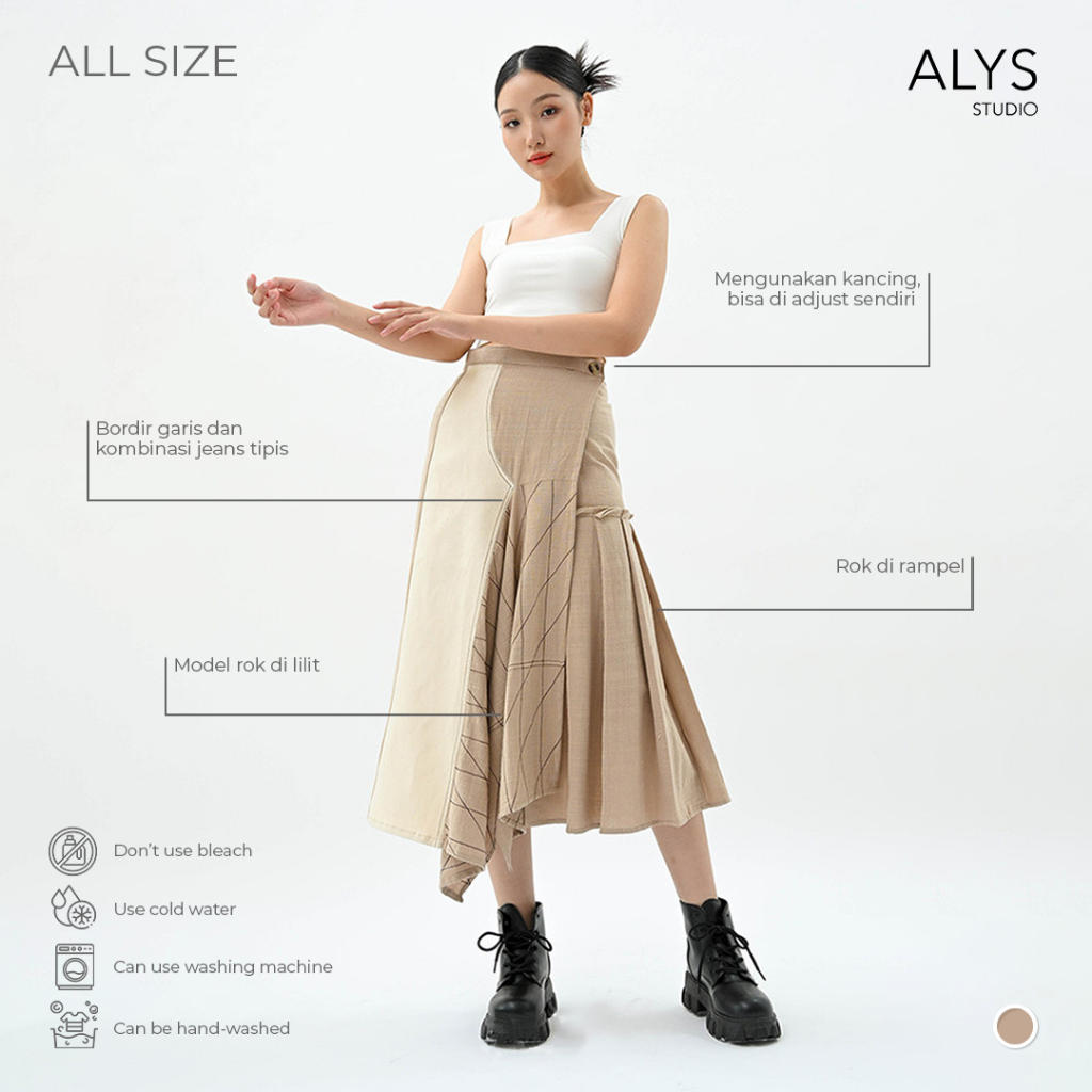 Jual Alys Studio - Ulos Cream skirt | Rok Wanita Kasual | Rok Wanita Kerja | Rok Rempel | Shopee ...