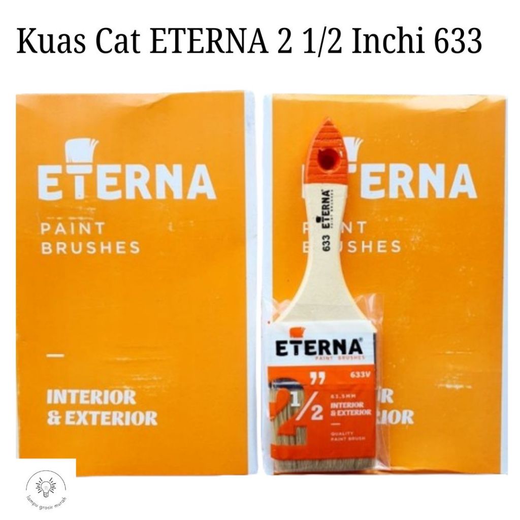 Jual (PAKET 12 PCS/ 1 BOX) KUAS CAT ETERNA 2 1/2 INCHI 633 | Shopee ...