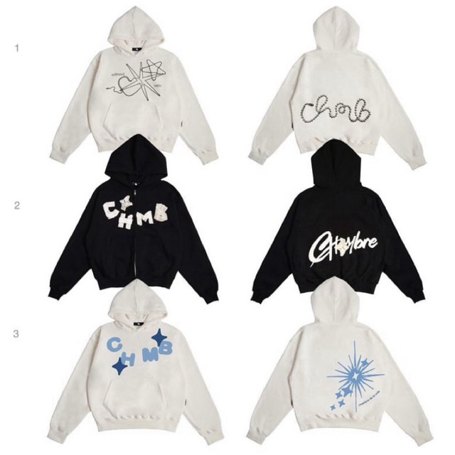 Jual [ORIGINAL] CHMB Hoodie Beds Star White | Shopee Indonesia