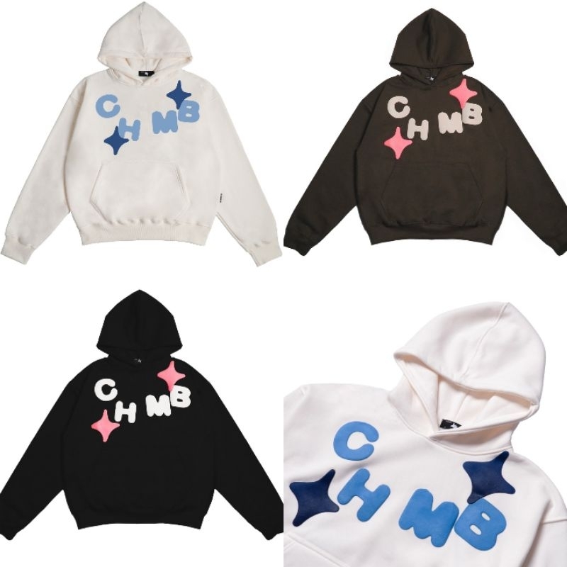 Jual [100% ORIGINAL] HOODIE CHMB BOXY BEDS STAR BLACK WHITE DARK BROWN ...