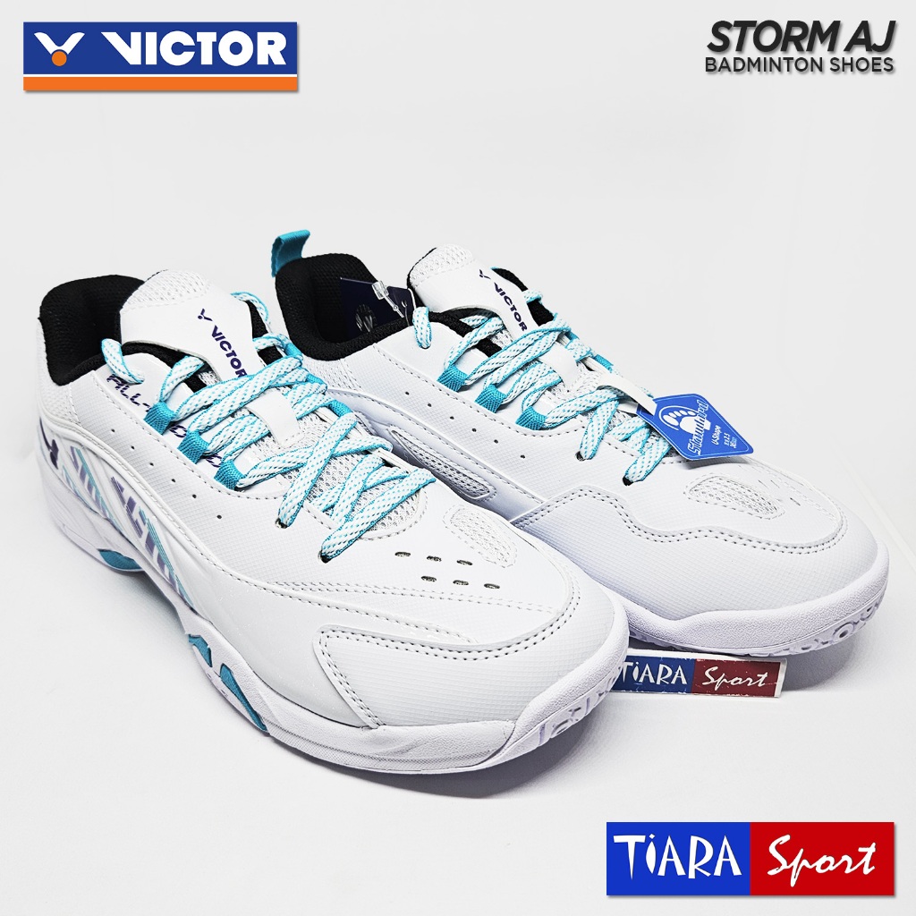 Jual Sepatu VICTOR Storm AJ - White - U 2.5 Badminton Sport Shoes ...