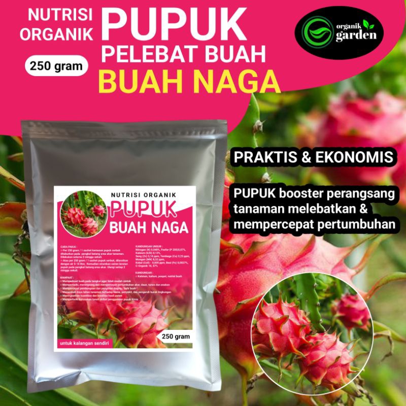 Jual pupuk pelebat BUAH NAGA | booster melebatkan secara maksimal 250gram | Shopee Indonesia